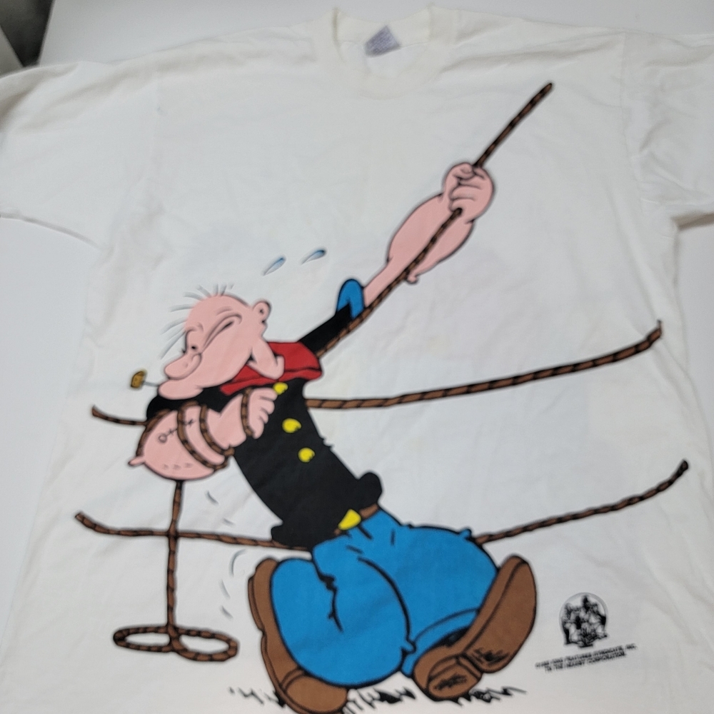 1993 Single Stitch Double Side Popeye Brutus Tshirt - Gem